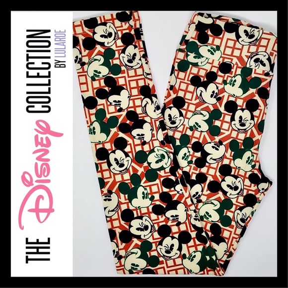 LuLaRoe | Pants & Jumpsuits | Lularoe Disney Mickey Mouse Os Leggings ...
